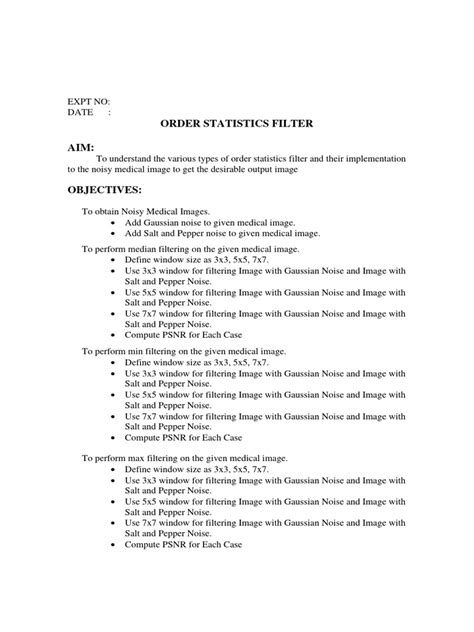 Order Statistics Filters Venkatesh Pdf Computer Graphics Image