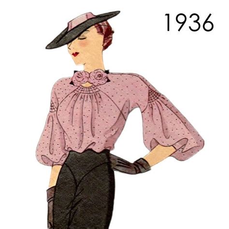 Blouses Vintage Pattern Shop Pdf And Paper Patterns For Sale