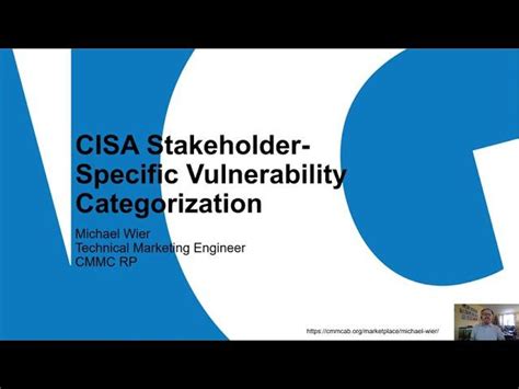 Mitchell T Auf Linkedin Introducing The Cisa Stakeholder Specific Vulnerability Categorization