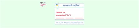 Python Os System Method Scaler Topics