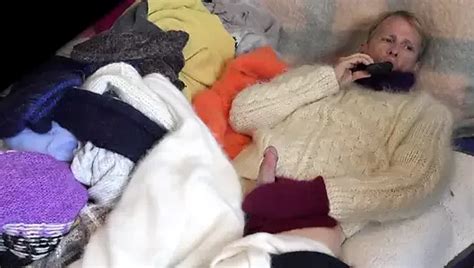 Sweater Fetish Play Sweater Cum Shots Masturbation With Mohair