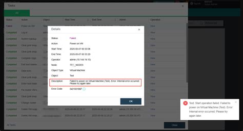 Node ไม่สามารถ Power On Vm ได้ หรือไม่สามารถ Migrate Vm มา Run ได้