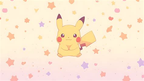 Pikachu Stars Pattern Desktop Wallpaper Pokemon Wallpaper 4k