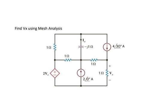 Solved Find Vx Using Mesh Analysis ΤΩ 2v 1 ΤΩ ΠΩ