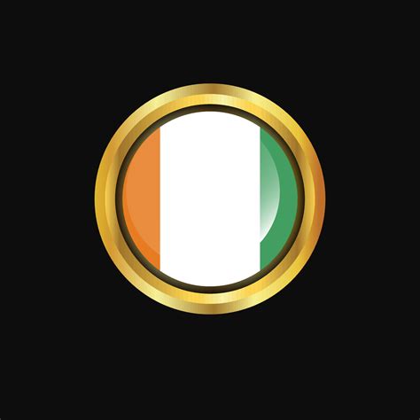 Cote D Ivoire Ivory Coast Flag Golden Button 14193500 Vector Art At