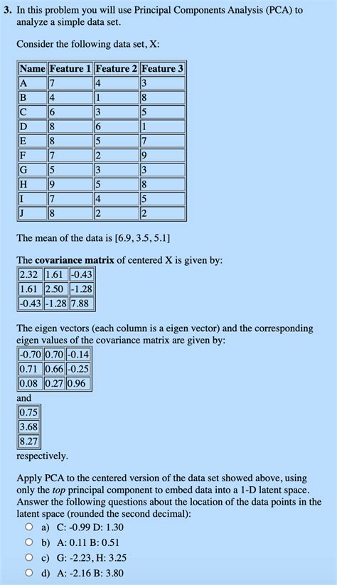 solved 3 in this problem you will use principal components