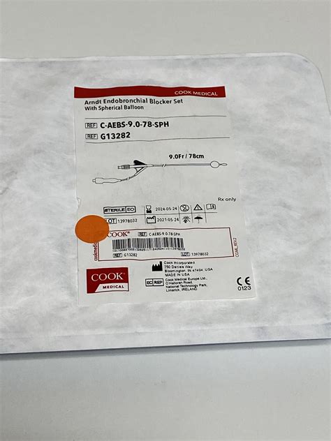 New Cook Medical Arndt Endobronchial Blocker Set G13282 Exp 2024 05 Q28 G13282 Arndt