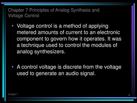 Ppt Chapter 7 Principles Of Analog Synthesis And Voltage Control