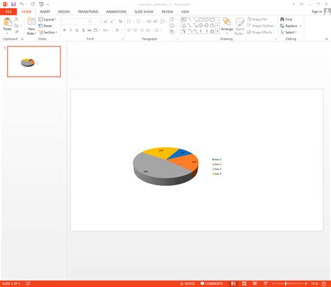 addchart inserts a chart into the powerpoint presentation phppptx
