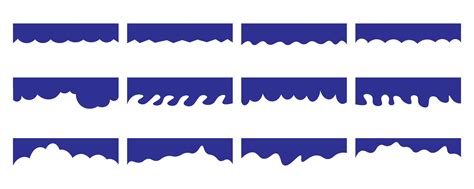 Set Of Dividers Shape Templates Modern Separator Header For Website And App Curve Lines Wave