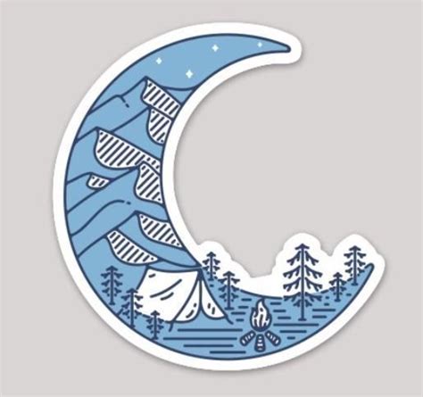 Crescent Moon Sticker Artofit