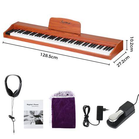 Snapklik Com Asmuse 88 Key Digital Piano Full Size Semi Weighted Keys Electric Keyboard Piano