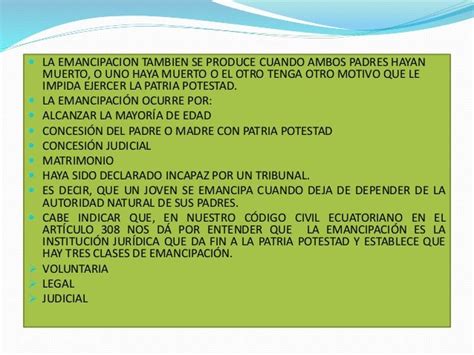 Emancipación Código Civil