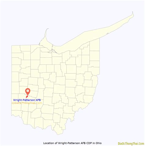 Map Of Wright Patterson Afb Cdp Thong Thai Real