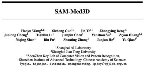 Sam Med3d：三维医学图像上的通用分割模型，医疗版三维 Sam 开源了！ 知乎