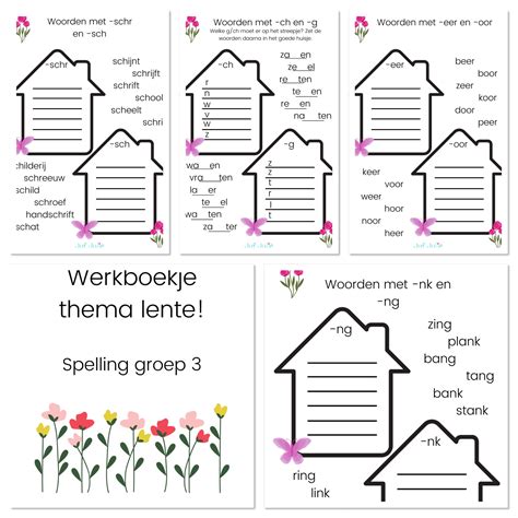 Lente Werkboekje Spelling Groep 3 Juf Julie