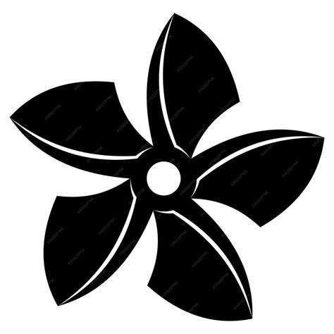 프로펠러 나사 아이콘 엔진 또는 모터 이미지 흰색 배경에 격리된 공기 팬 냉각기 벡터 그림의 유형 프리미엄 벡터