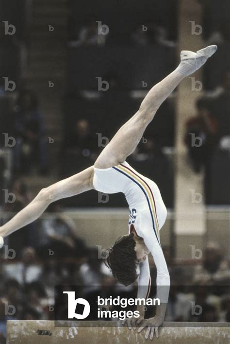 Nadia Comaneci during the Moscow Olympic games, 1980 (photo) by