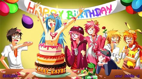 Смешные картинки Аниме с днем рождения 19 фото