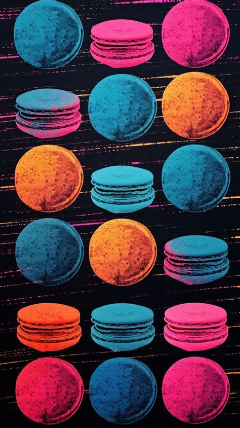 Macarons Pattern Confectionery Backgrounds Ai Premium Photo