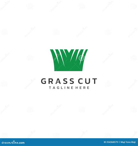 Natural Green Grass Meadow And Mowed Grass Element Logo In Spring