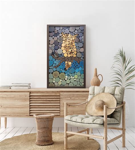 Large Reclaimed Wood Wall Art Wood Slice Wall Art Custom Wall Art