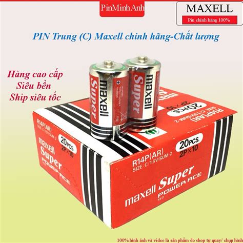 Pin trung Maxell vỉ viên R P chính hãng dung lượng cao Shopee Việt Nam
