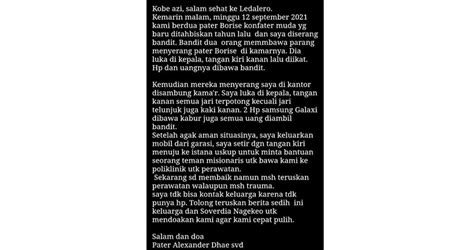 Diserang Penjahat Misionaris Asal Indonesia Ini Alami Luka Serius