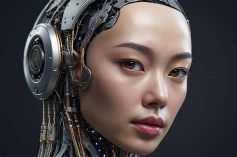 Premium Photo Sophisticated Female Android Portrait