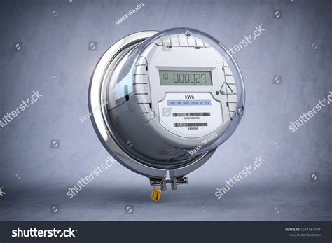 Digital Electric Meter Lcd Screen On Stock Illustration