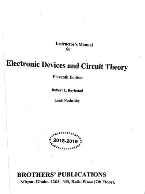 solution manual of electronic devices and circuit theory by l