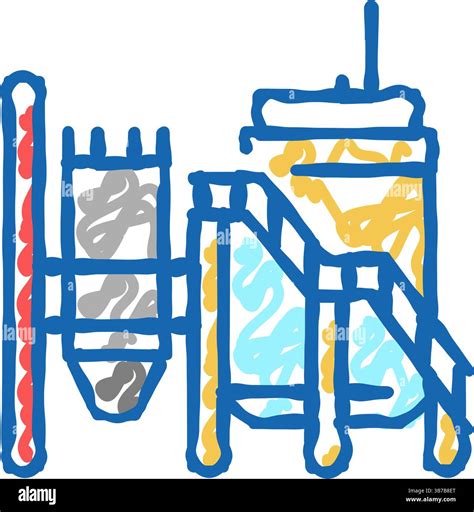 Mineral Processing Plant Icon Doodle Illustration Stock Vector Image