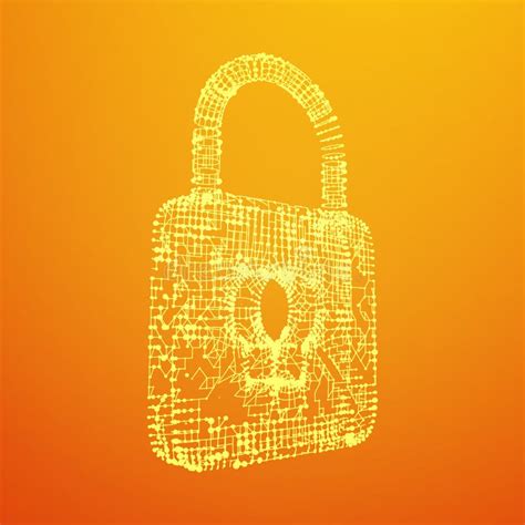 Padlock Cyber Security Concept Stock Vector Illustration Of Model