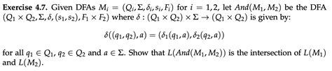 Solved 1 Exercise 47 Given Dfas Mi Qi 2 Di Si