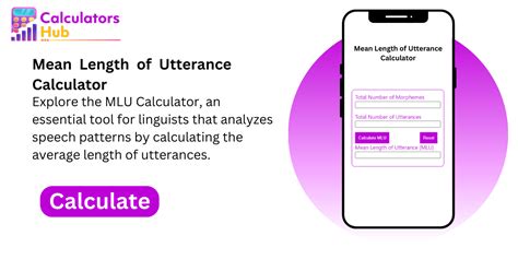 Mean Length Of Utterance Calculator Online