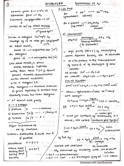 Hydrogen Notes Pdf