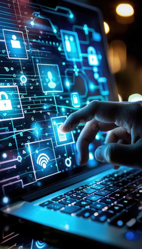 digital security concept with two factor authentication on laptop for