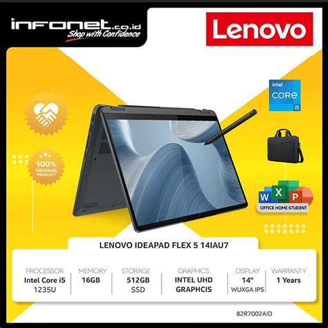 Promo LENOVO IDEAPAD FLEX 5 I5 1235U 16GB 512GB 14 TOUCH W11 OHS Diskon 26 Di Seller Lenovo