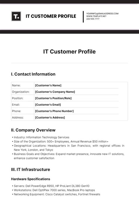 Free Customer Profile Templates To Edit Online And Print