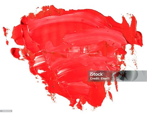 레드 오일 텍스처 페인트 얼룩 브러쉬 스트로크 손으로 그린 흰색 배경 Eps10 벡터 일러스트 레이 션에 고립 거친에 대한 스톡 벡터 아트 및 기타 이미지 Istock