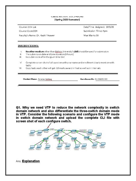 Dcn Lab Final Paper Pdf Router Computing Computer Network