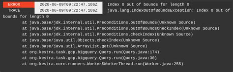 Bigquery Fetch Without Any Result Error Issue Kestra Io Plugin