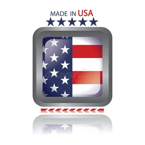 Made In Usa Label Vector Illustration Decorative Design Stock Vector