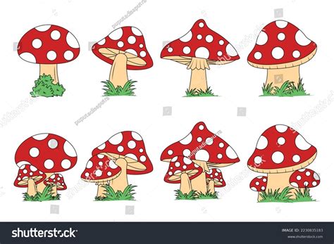 Cute Mushroom Shape Illustration Graphic Stock Vector Royalty Free