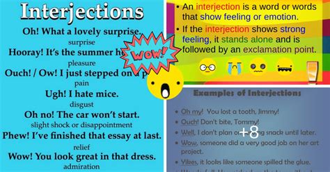 What Are Interjections Types Of Interjections In English Eslbuzz