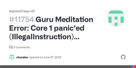 Guru Meditation Error Core 1 Paniced Illegalinstruction Idfgh