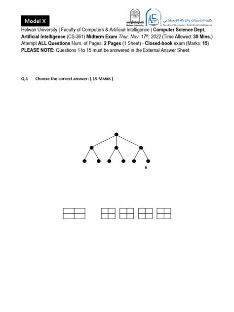 cs361 ai midterm exam model a fall 2022 answer key pdf applied