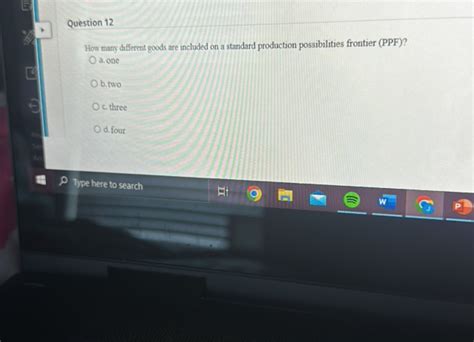 Question 12 How Many Different Goods Are StudyX