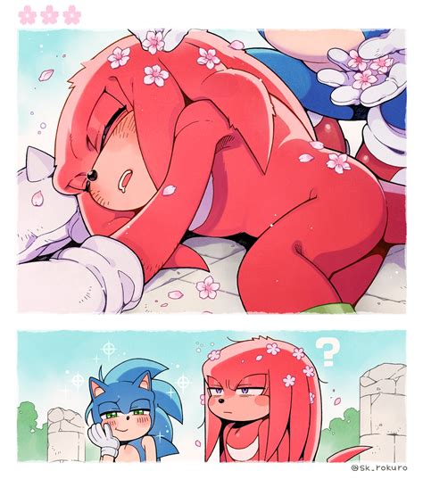 Sonic The Hedgehog And Knuckles The Echidna Sonic Drawn By Sk Rokuro