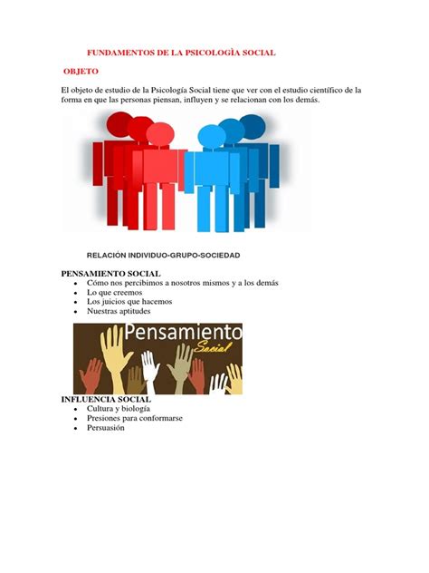 Fundamentos De La Psicologìa Social Pdf Psicología Social Teoría